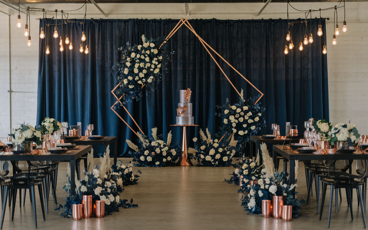15 Mesmerizing Navy Blue and Copper Wedding Ideas That Elevate Any ...