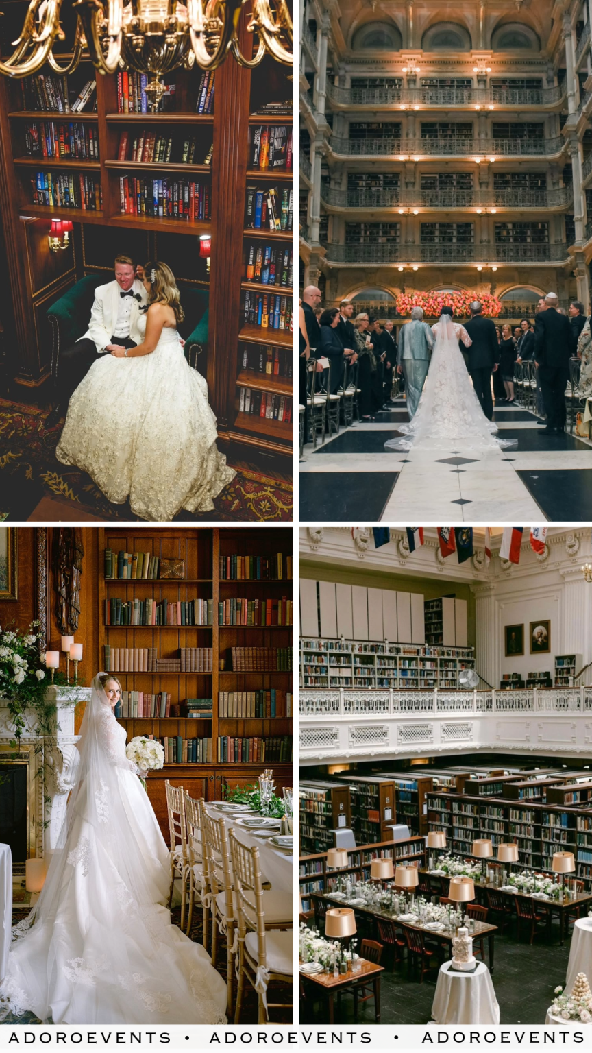 20 Library Wedding Ideas for Book-Loving Couples Who Want Every Detail ...