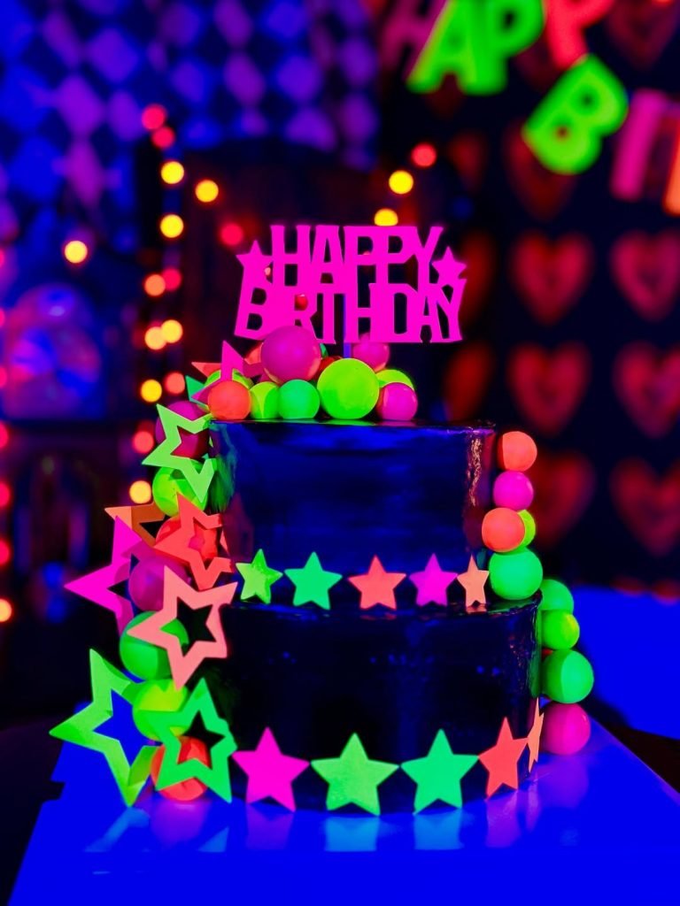 24 Unforgettable Neon Party Cake Ideas That Shine Brighter Than the ...