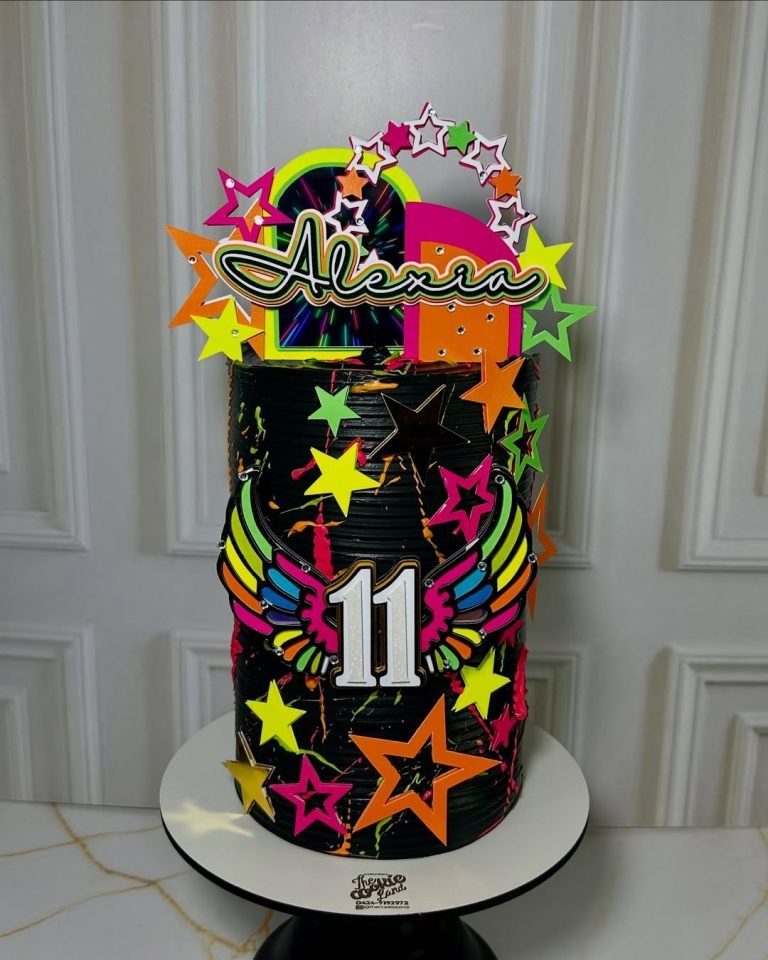24 Unforgettable Neon Party Cake Ideas That Shine Brighter Than the ...