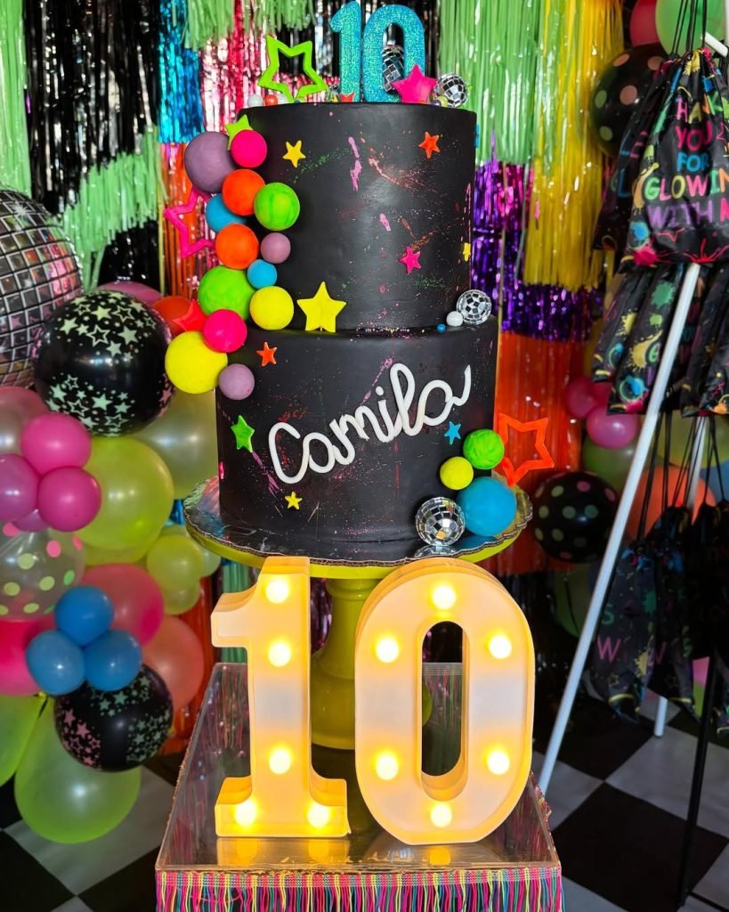 24 Unforgettable Neon Party Cake Ideas That Shine Brighter Than the ...
