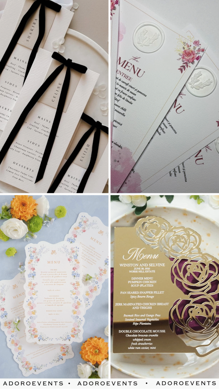 23 *Sophisticated* Wedding Menu Ideas That Whisper Luxury - AdoroEvents