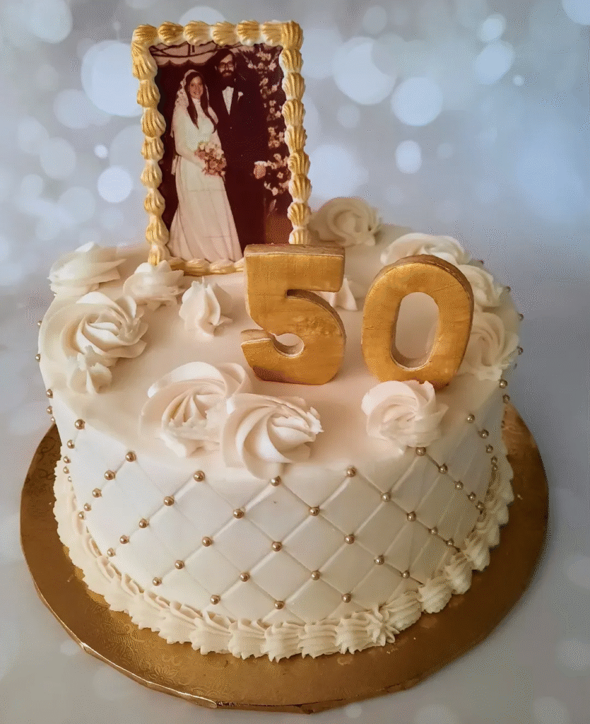 25 *Scrumptious* 50th Anniversary Cake Decor Ideas That Are Pure ...