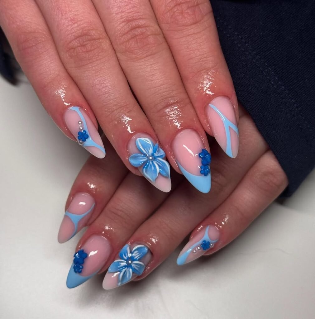 24 *It-Girl* Blue Wedding Nail Ideas That Nail the Modern Bride ...
